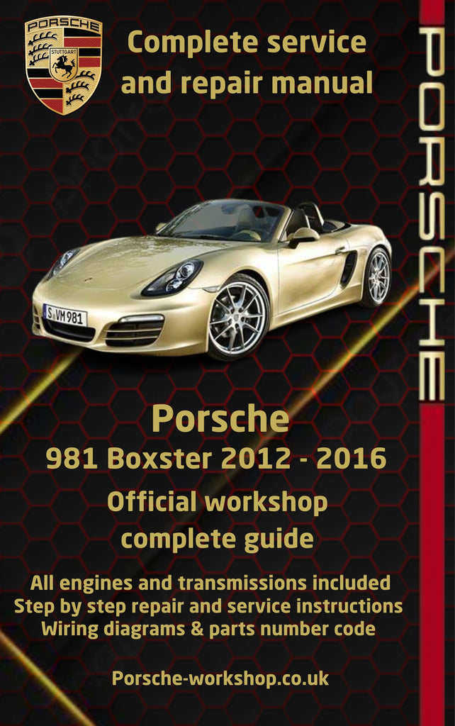 Porsche 981 Boxster 2012 - 2016 Service and Repair Manual – Porsche Workshop